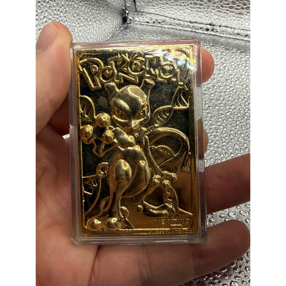 Pokemon | Toys | Pokemon Gold Plated Mewtwo Card Collectible Metal Coin ...
